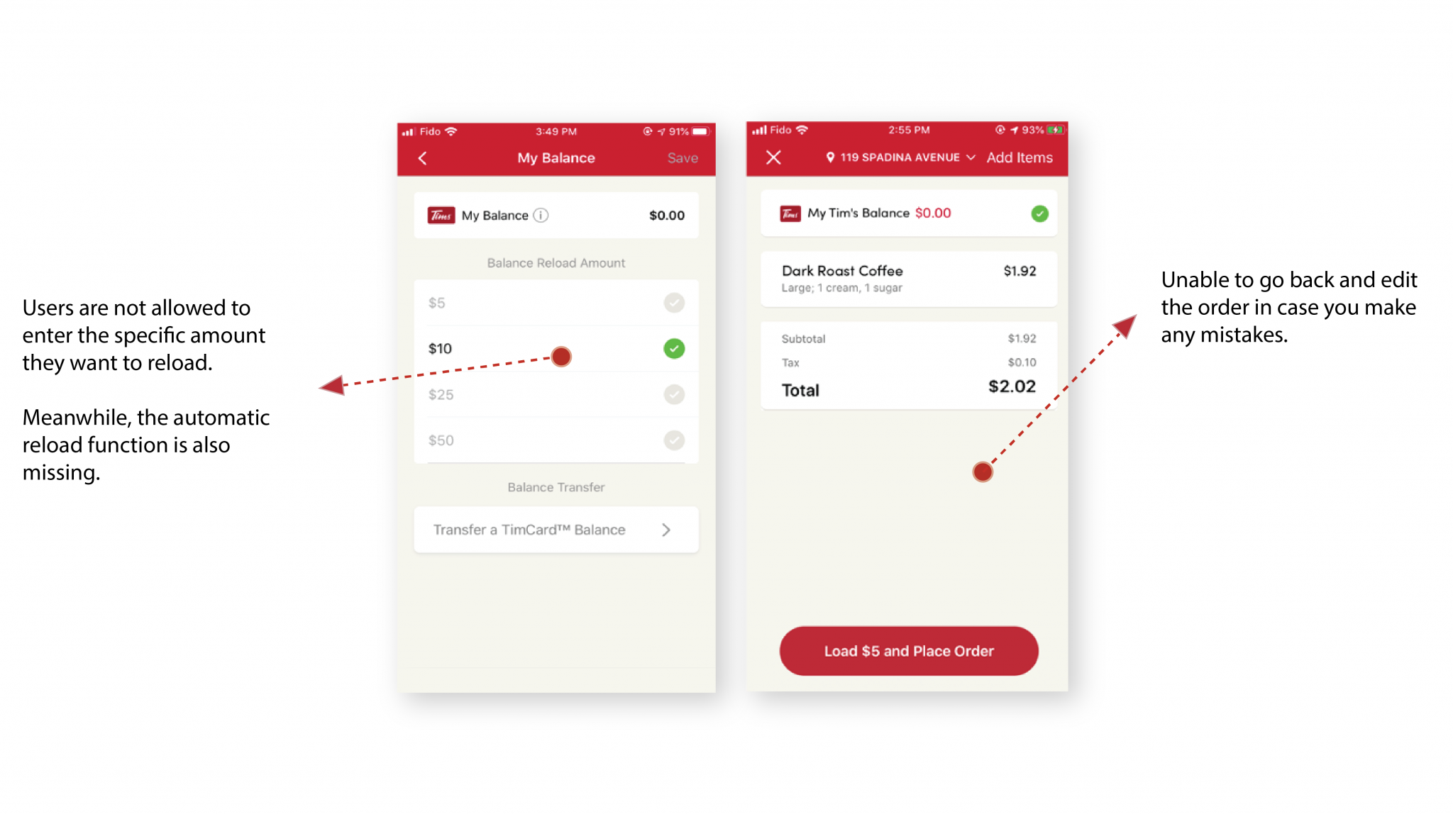 Tim Hortons Redesign - UX Design | Bryan Li
