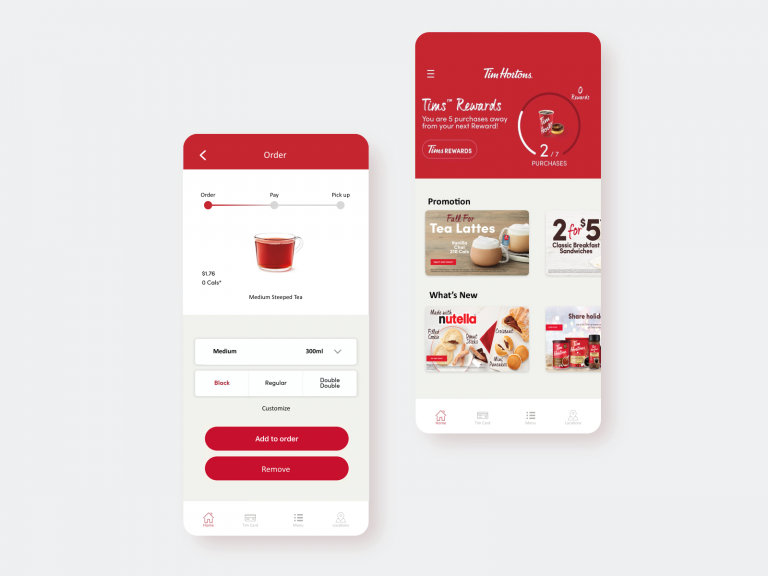 Tim Hortons Redesign - UX Design | Bryan Li